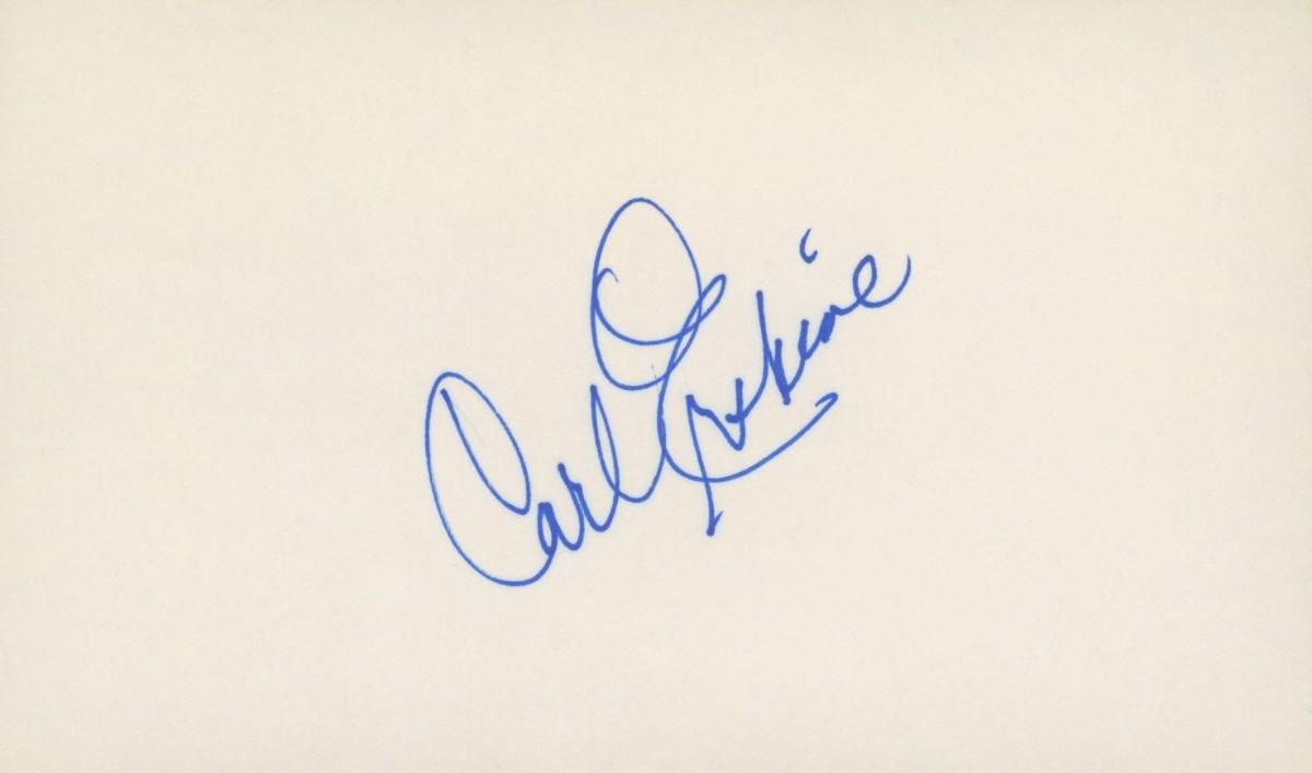 Carl Erskine original signature | EstateSales.org