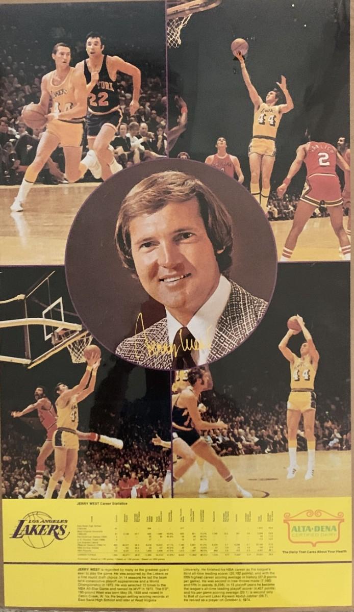 Jerry West reprint mini poster | EstateSales.org