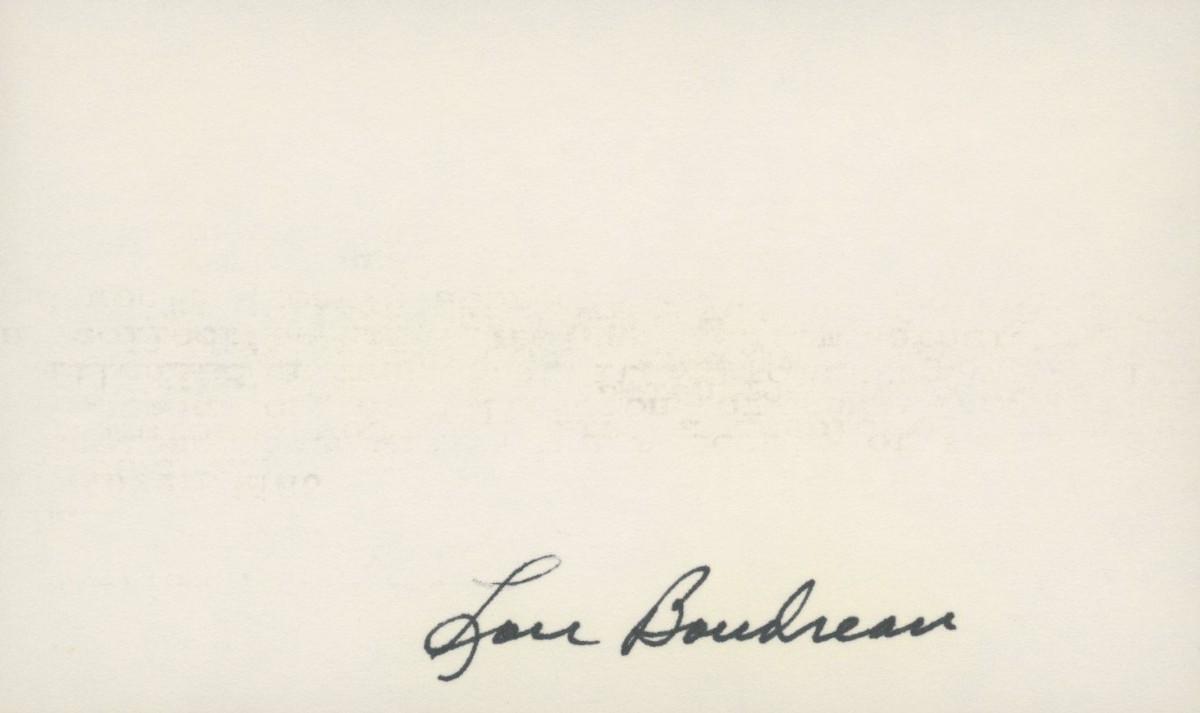 Lou Boudreau original signature | EstateSales.org