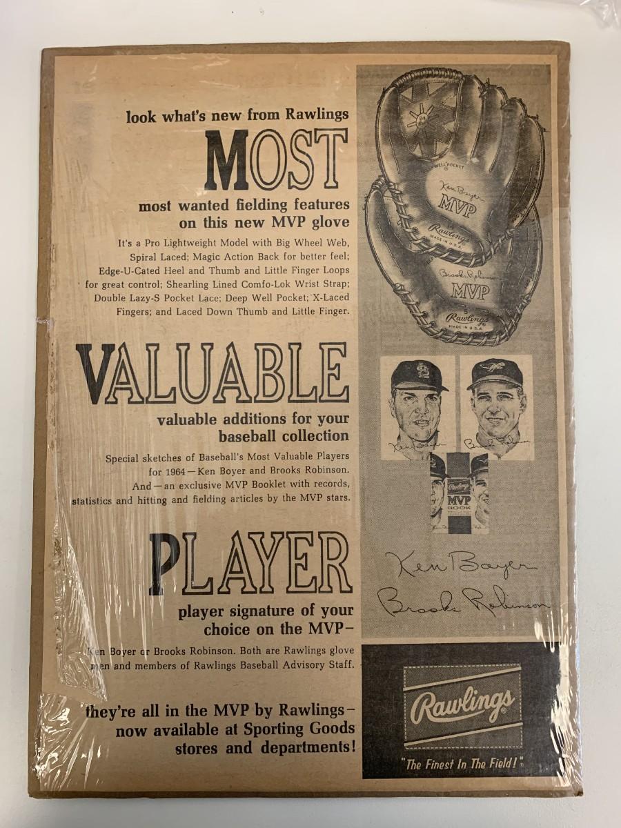 Rawlings Baseball Glove Newspaper Advertisement | EstateSales.org