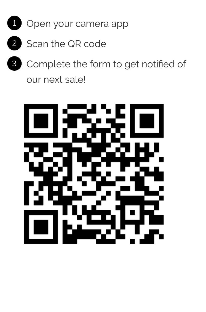 Follow Us! ~ Open Camera, Scan Code, Complete Form! | EstateSales.org