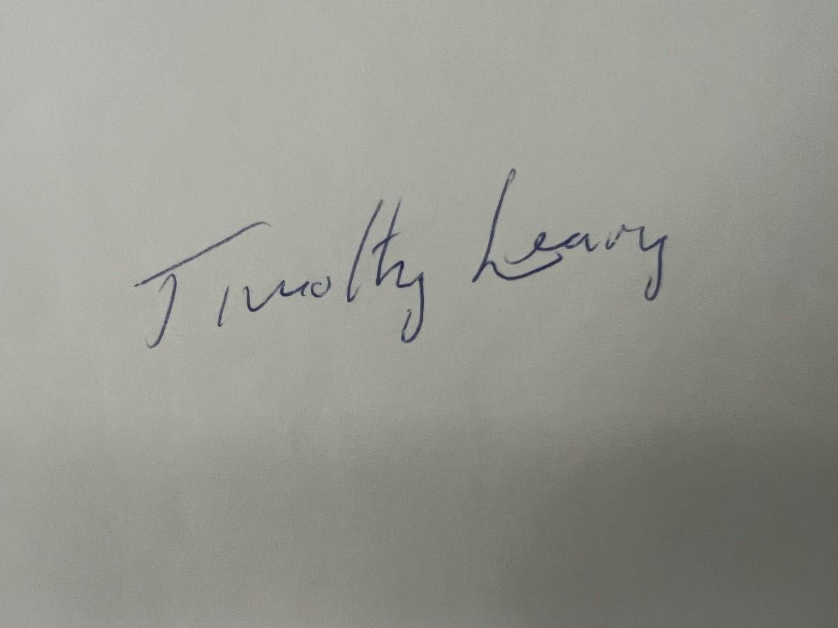 Timothy Leary original signature | EstateSales.org