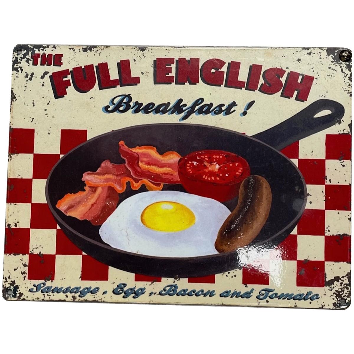Full English Breakfast Advertising Sign | EstateSales.org
