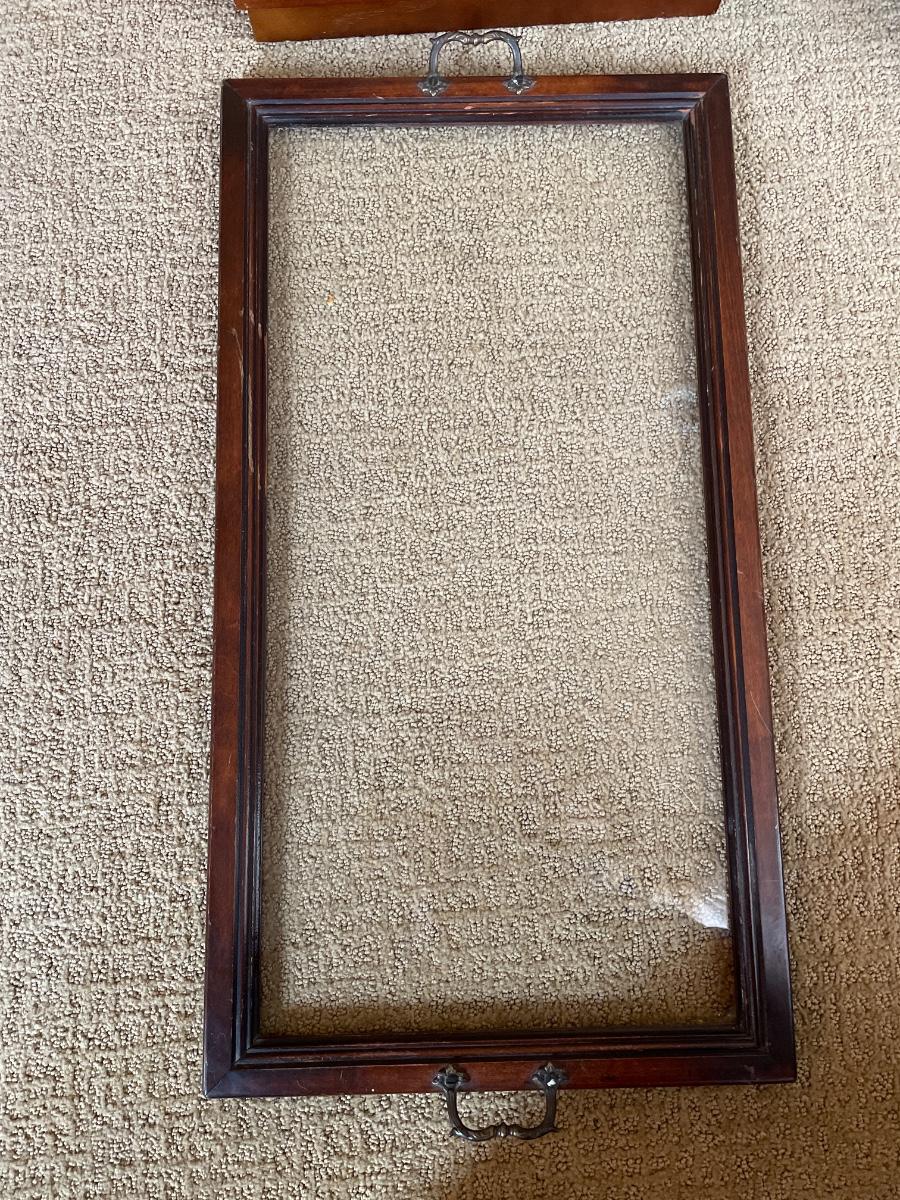 Shadow box & glass serving tray | EstateSales.org
