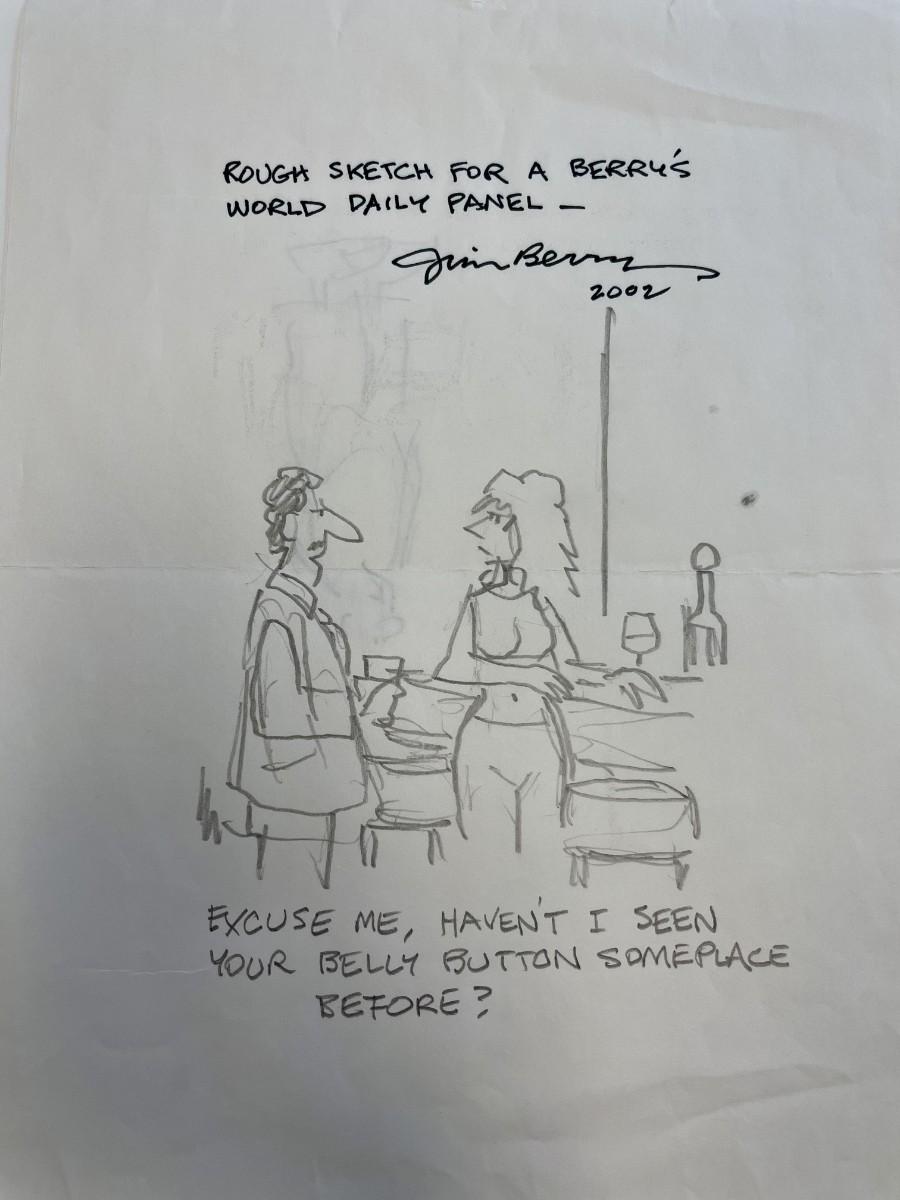 Jim Berry Original Cartoon Sketch | EstateSales.org