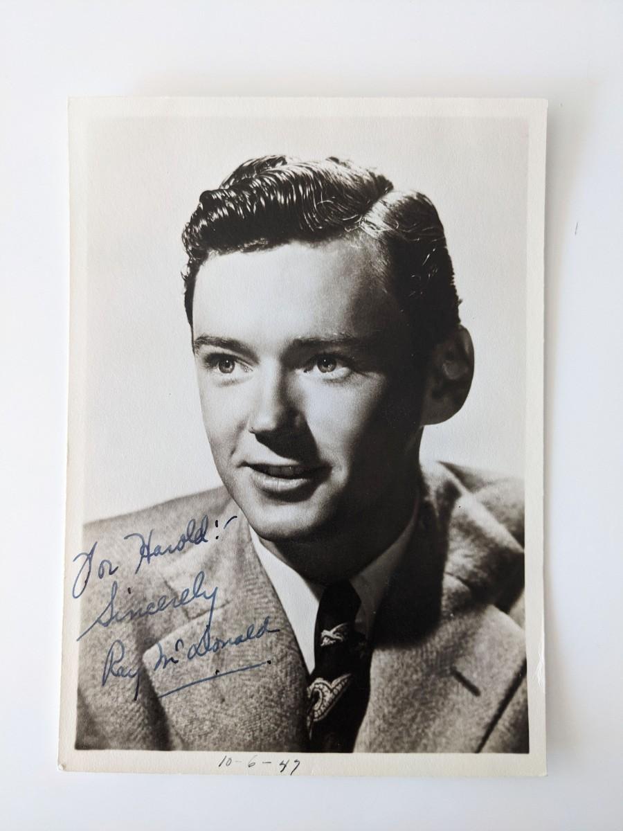 Ray McDonald signed photo | EstateSales.org