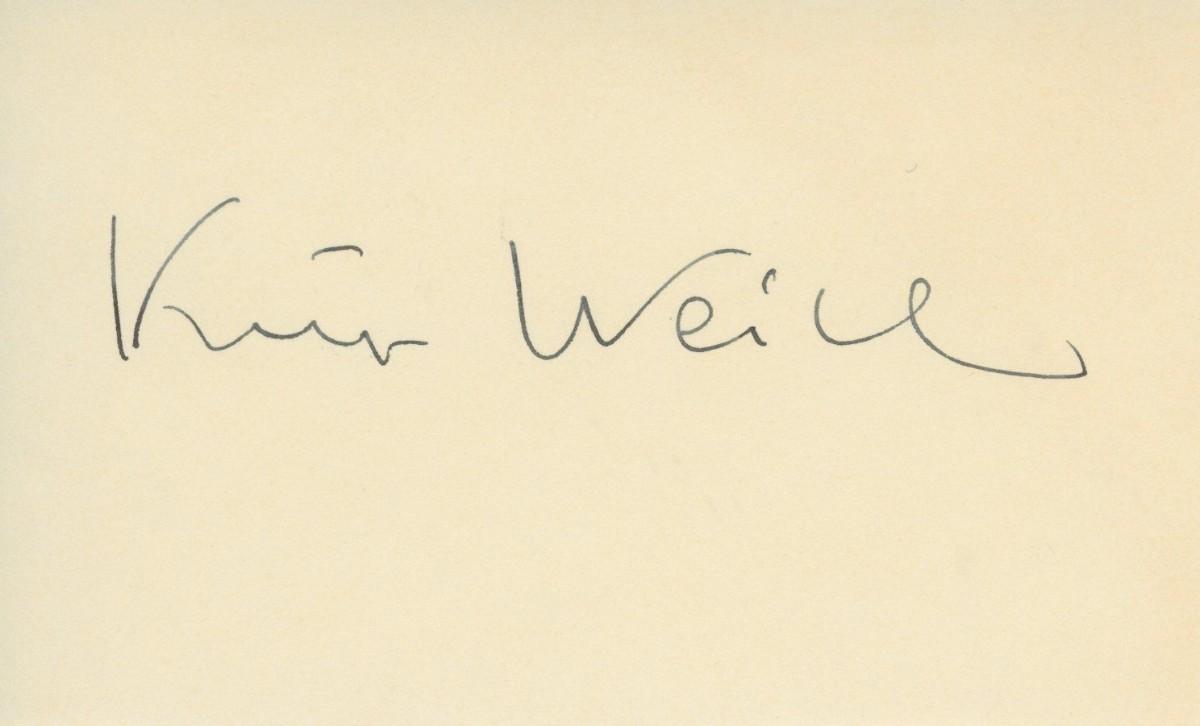 Composer Kurt Weill signature cut | EstateSales.org