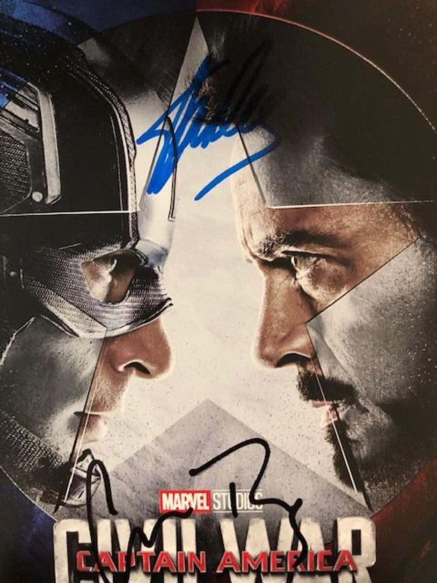 Captain America Civil War signed Marvel postcard | EstateSales.org