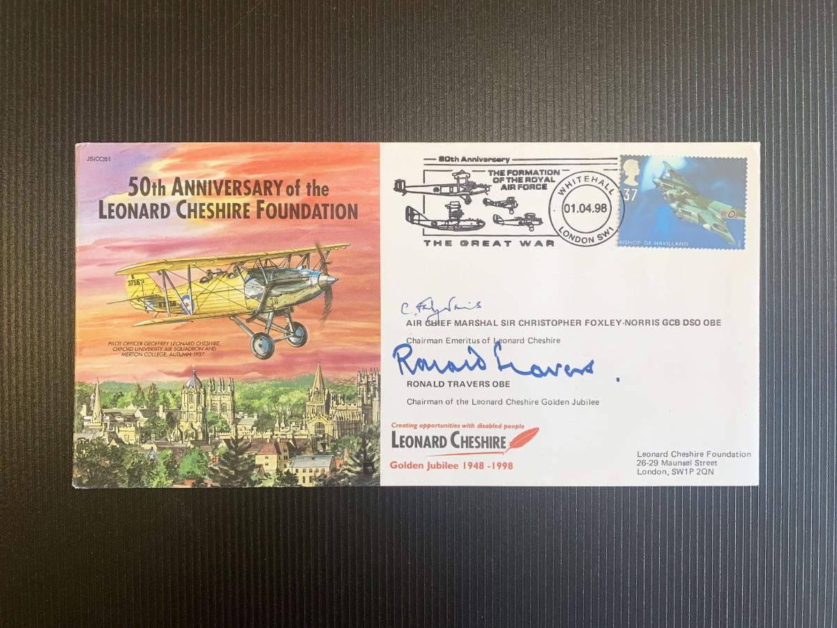Christopher Foxley Norris and Ronald Travers Obe signed first day cover ...