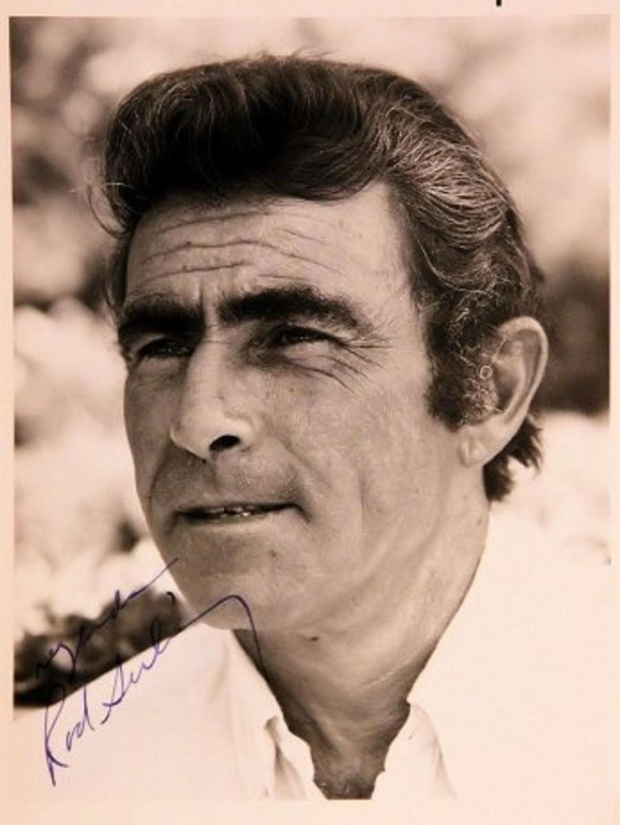 Twilight Zone Rod Serling signed portrait photo | EstateSales.org