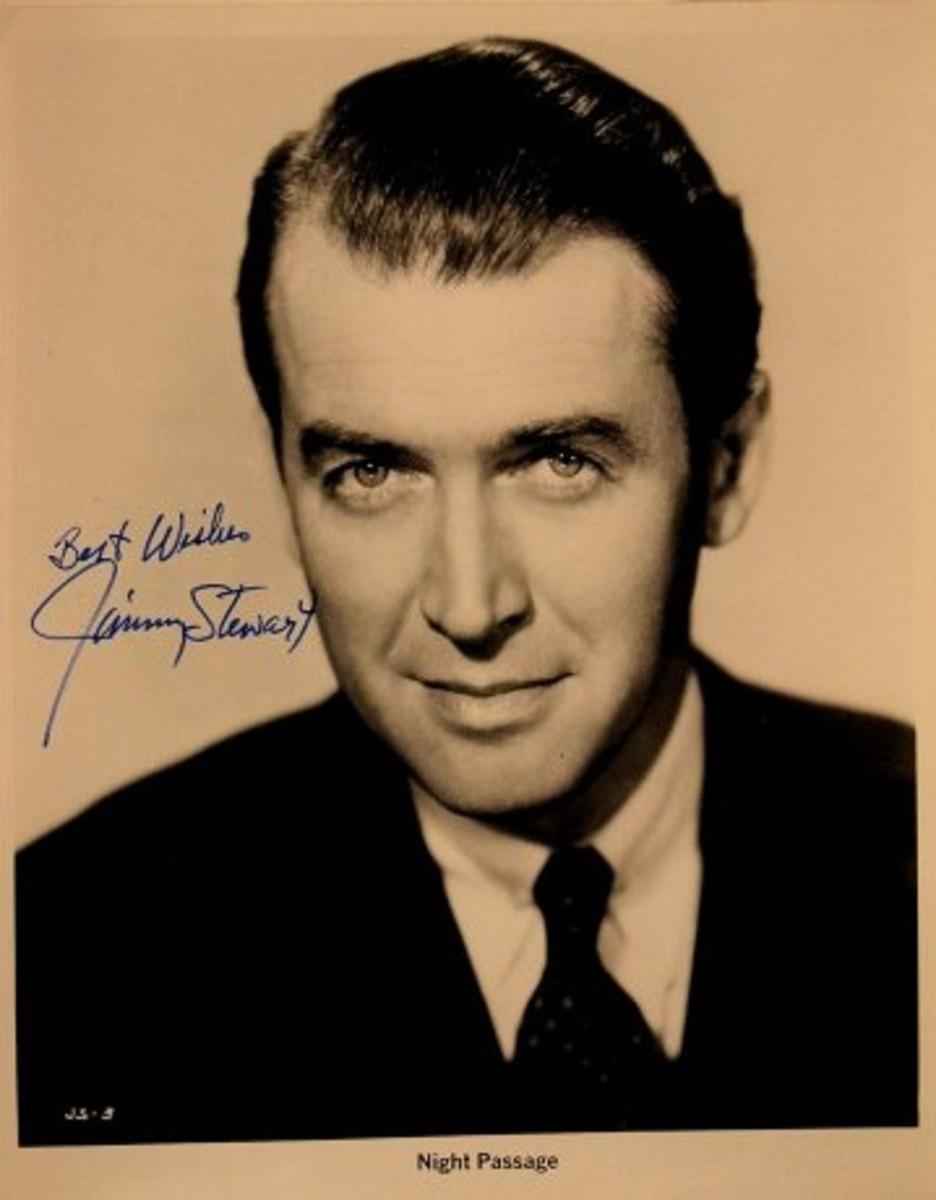 Jimmy Stewart signed portrait photo | EstateSales.org
