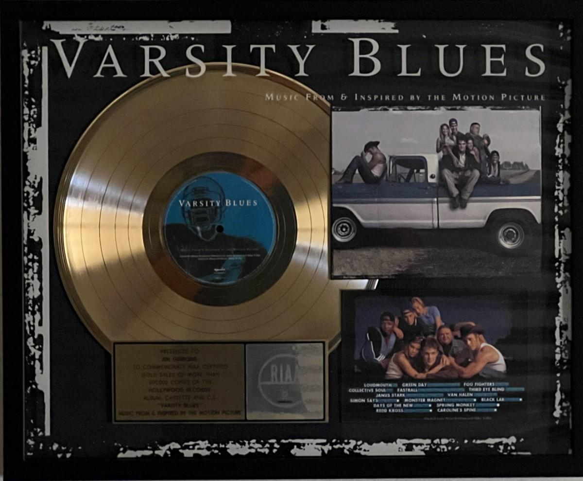 Varsity Blues RIAA award custom framed | EstateSales.org