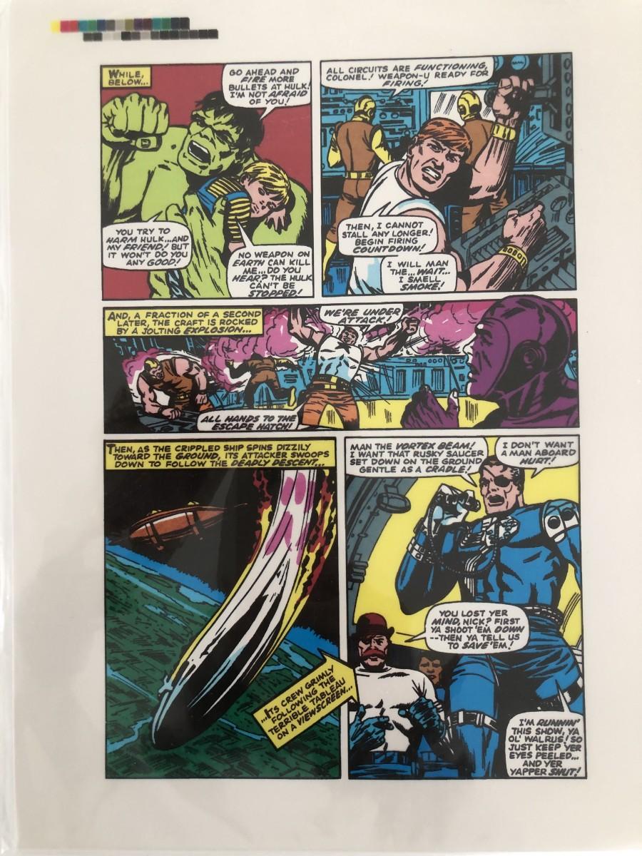 Herb Trimpe Hulk 107 RARE production art | EstateSales.org