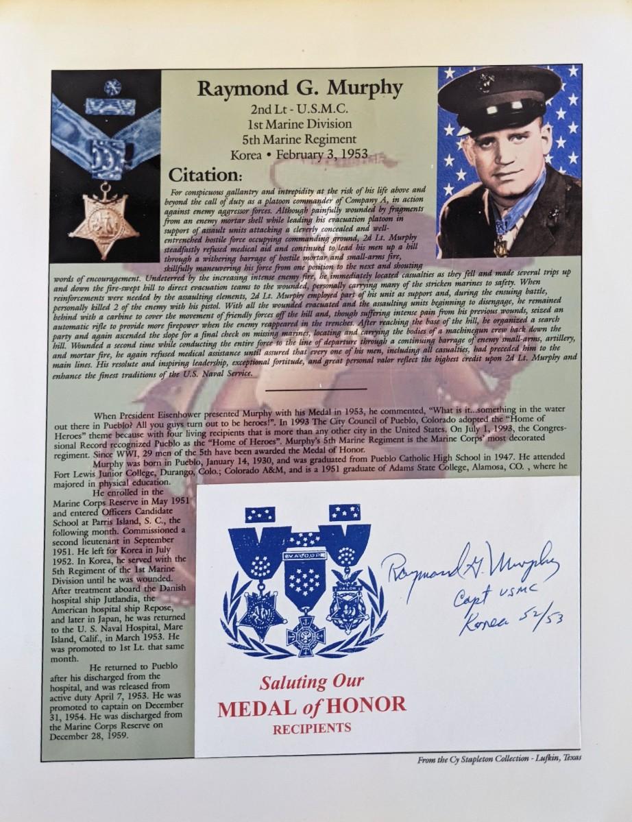 Raymond G Murphy signed citation | EstateSales.org