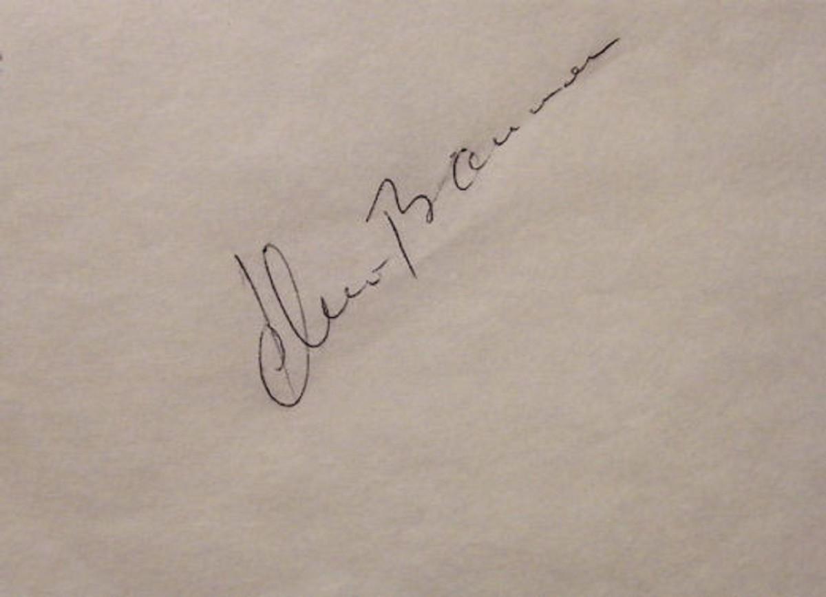 Hogan's Heroes John Banner signature slip | EstateSales.org