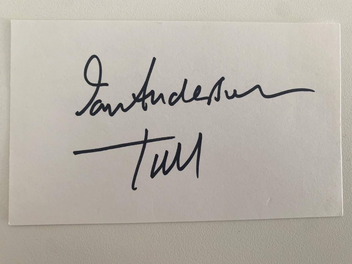 Jethro Tull Ian Anderson original signature | EstateSales.org