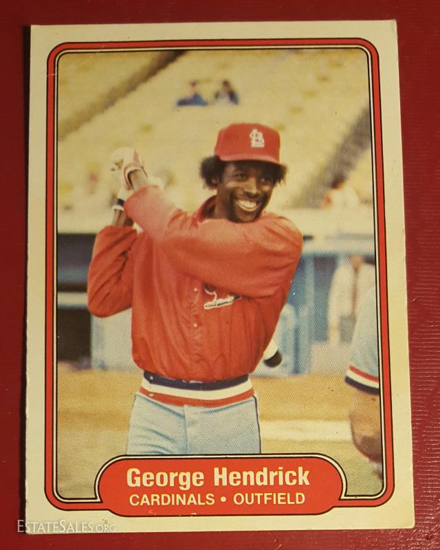 George Hendrick Vintage Baseball Card | EstateSales.org