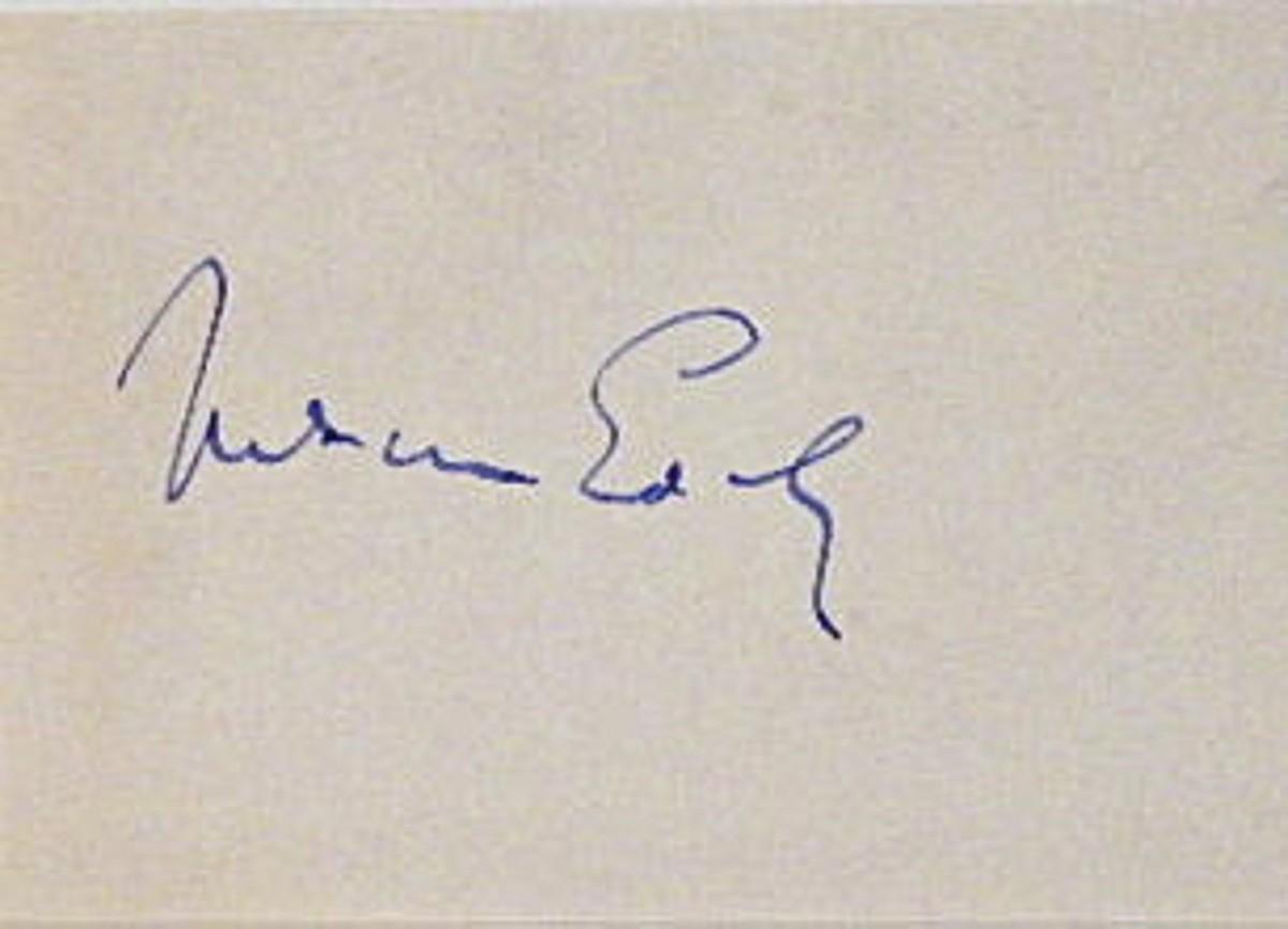 Nelson Eddy signature slip | EstateSales.org