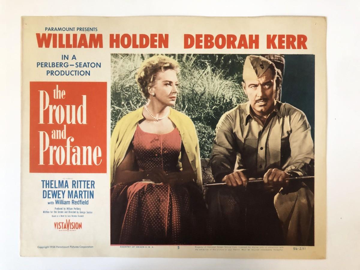 The Proud and Profane original 1956 vintage lobby card | EstateSales.org
