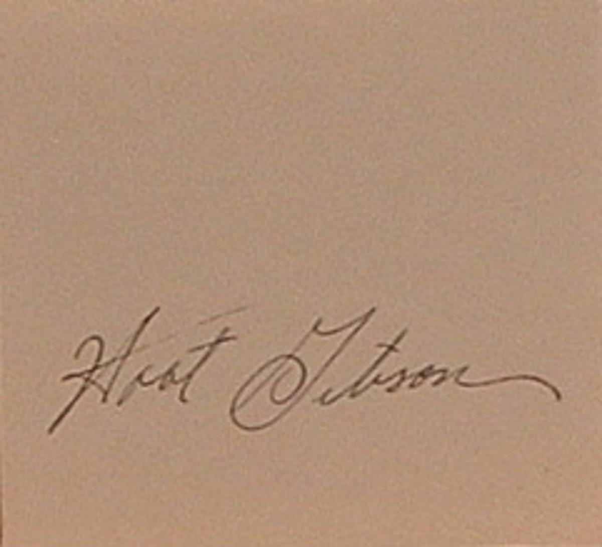 Rodeo star Hoot Gibson signature slip | EstateSales.org