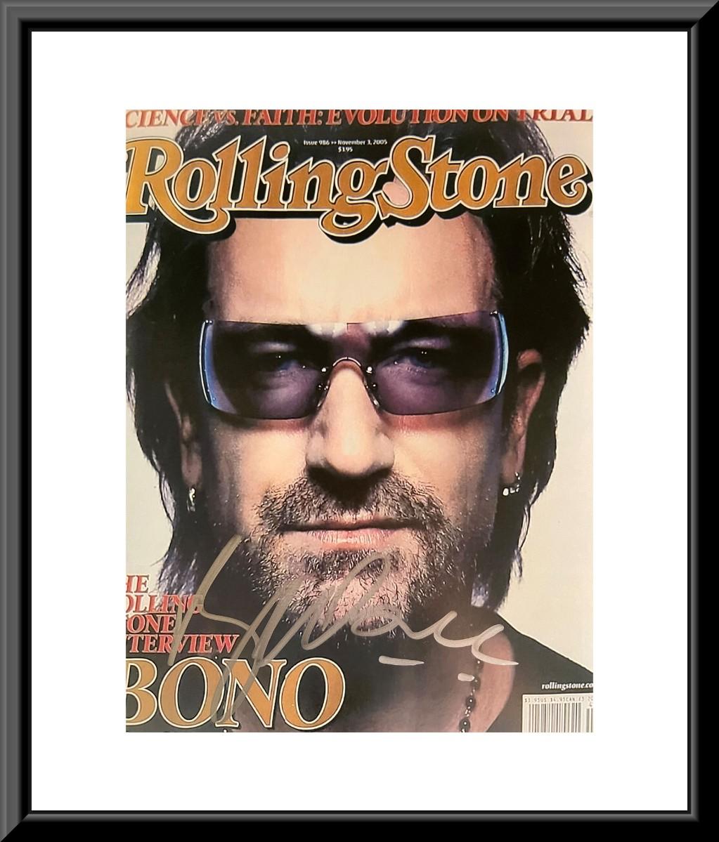 U2 Bono signed Rolling Stone Magazine cover photo | EstateSales.org