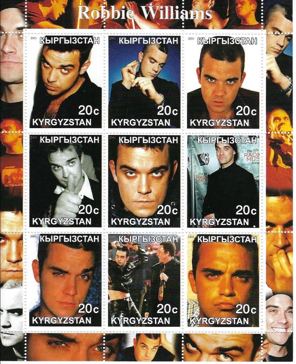 Robbie Williams - Kyrgyzstan - Cinderella Stamp Set | EstateSales.org