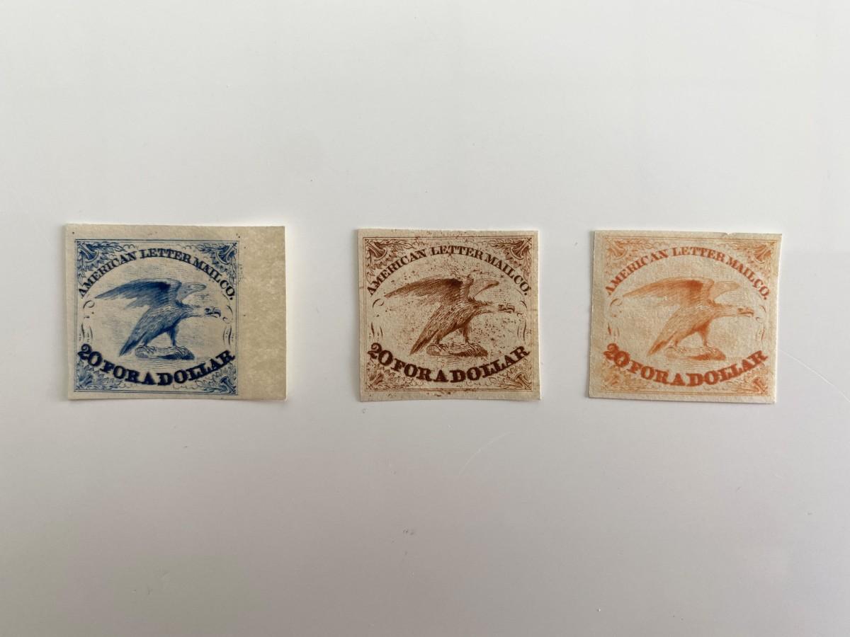 American Letter Mail Company set of 3 stamps | EstateSales.org