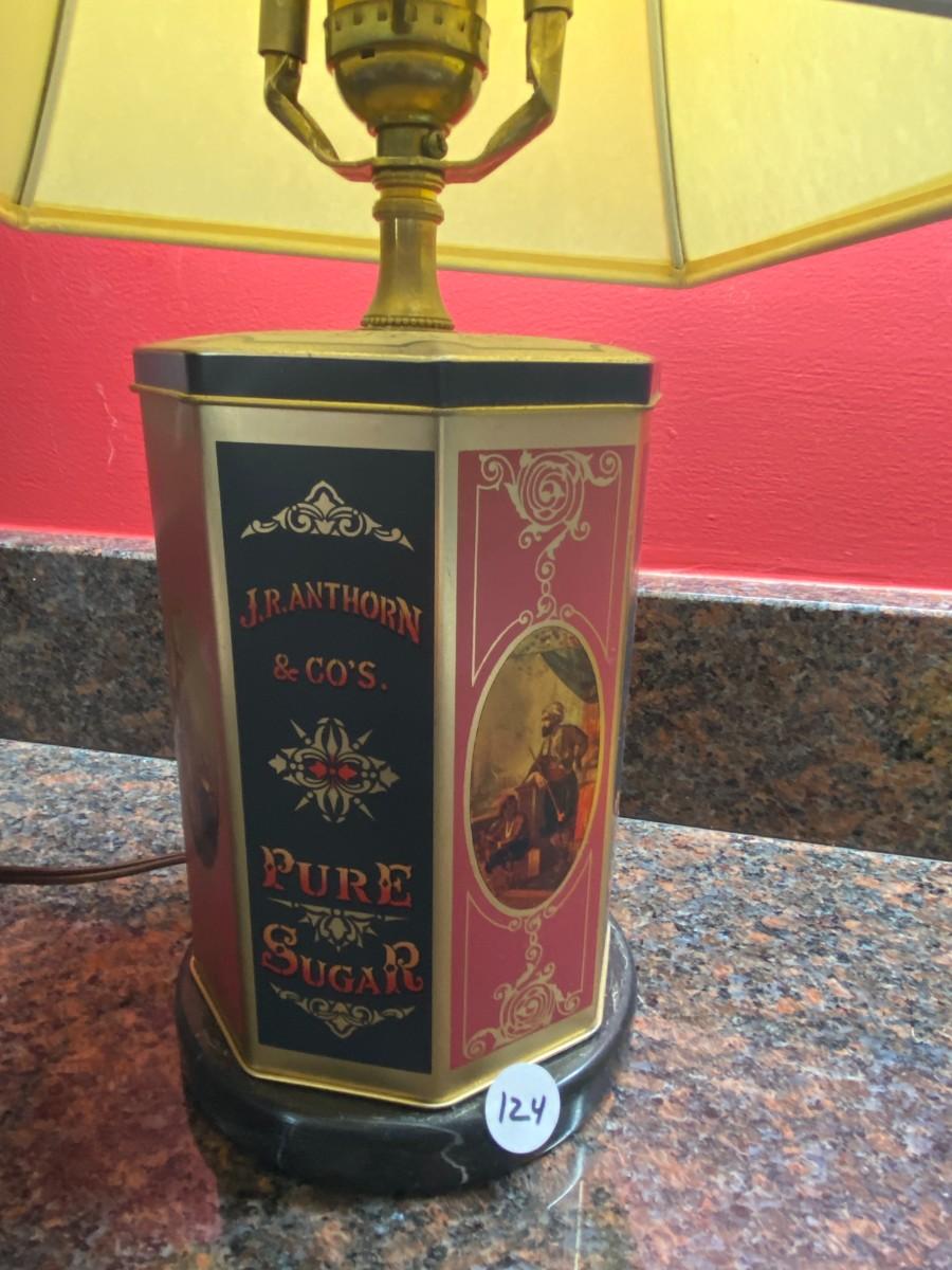 Pair of Repurposed Tin Container Lamps | EstateSales.org