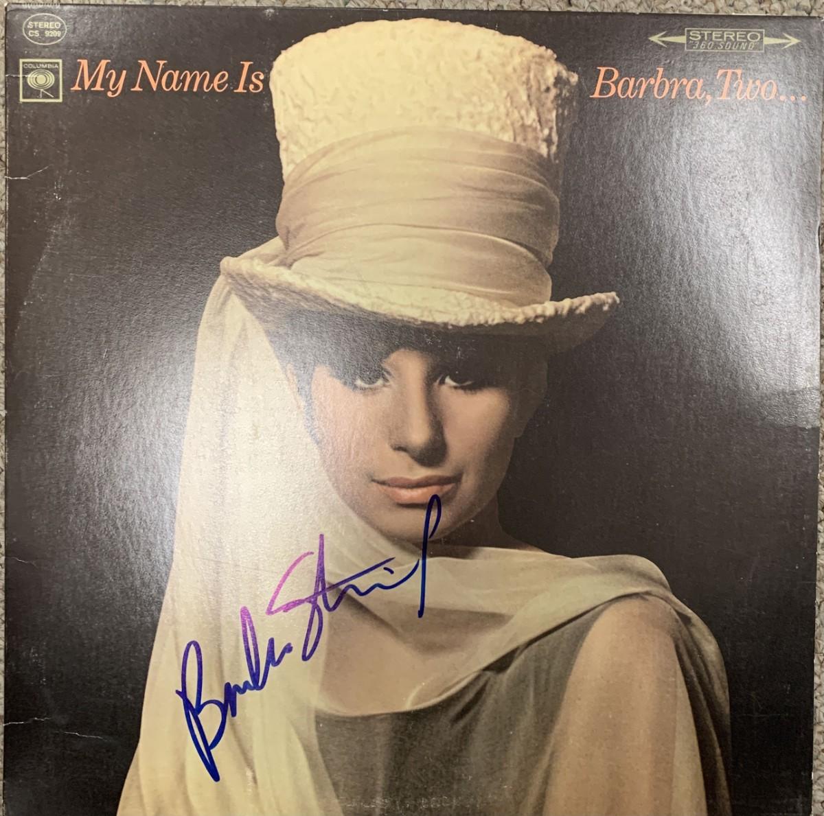 Barbara Streisand My Name Is Barbara Two signed album. GFA ...