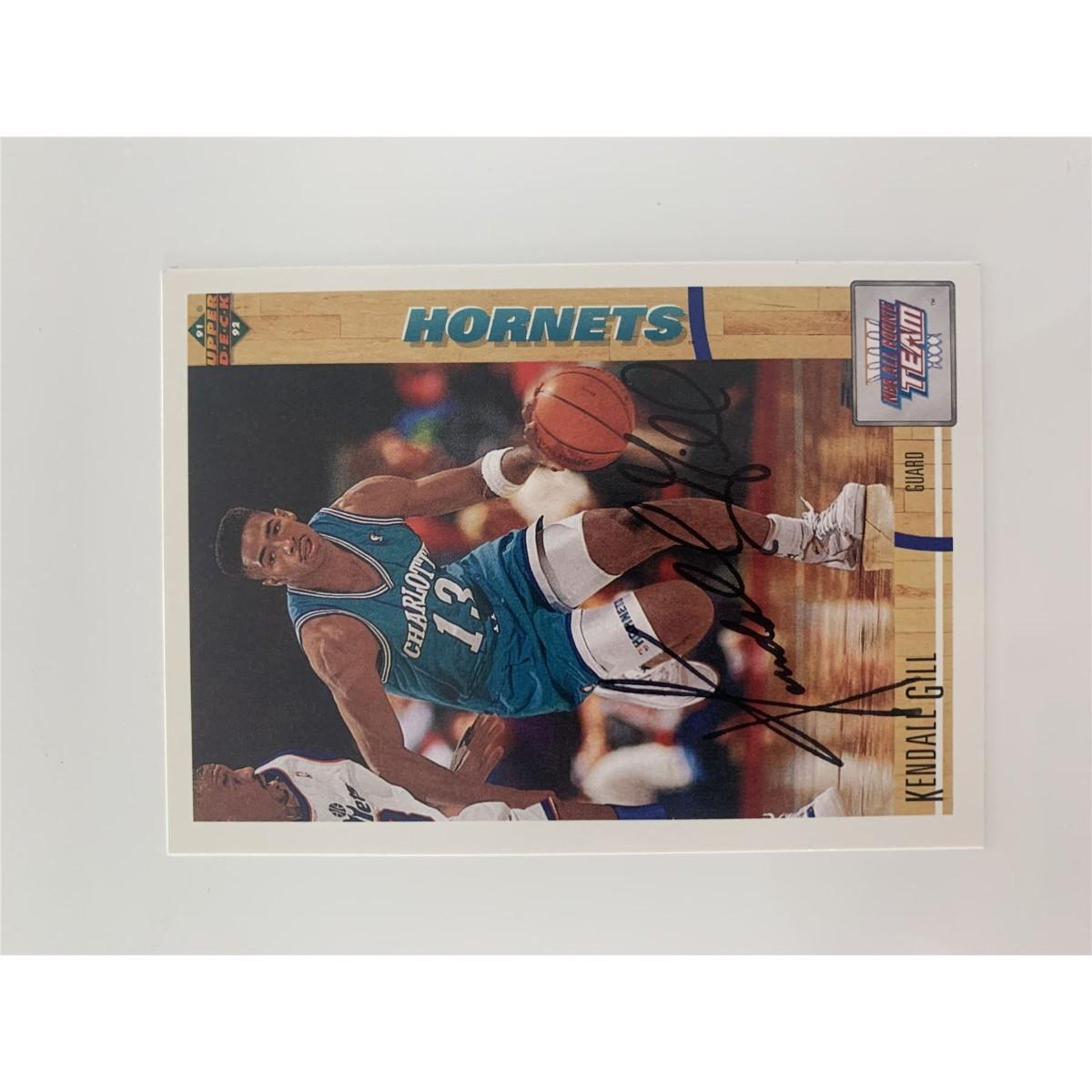 Kendall Gill signed basketball card | EstateSales.org