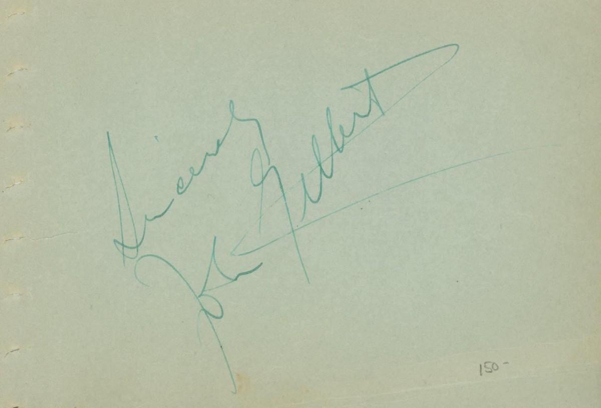 John Gilbert signature cut | EstateSales.org