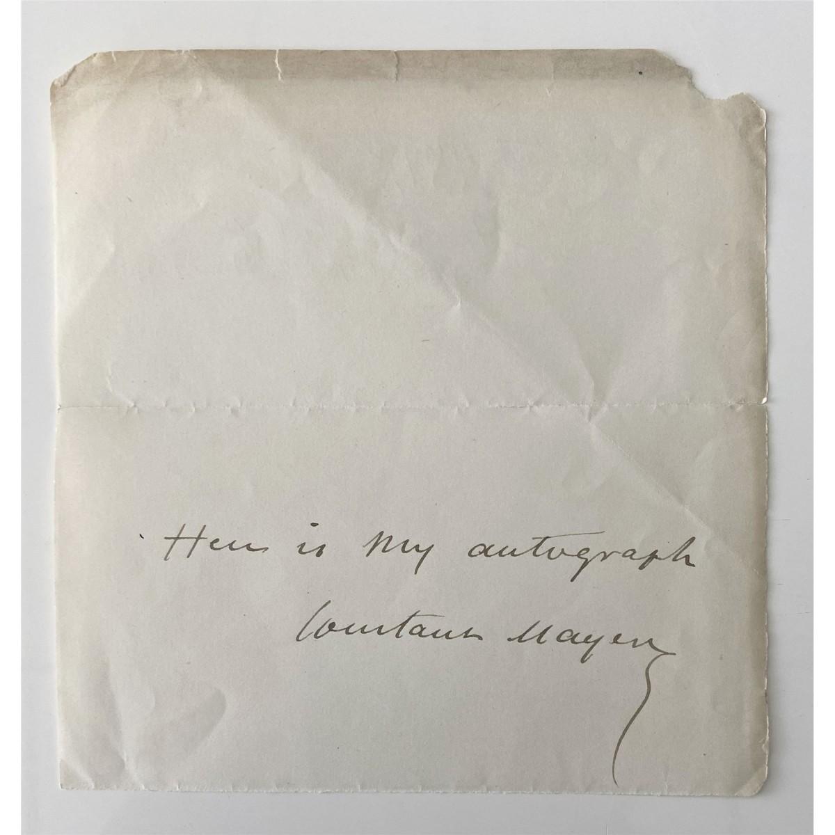 French artist Constant Mayer signed note | EstateSales.org
