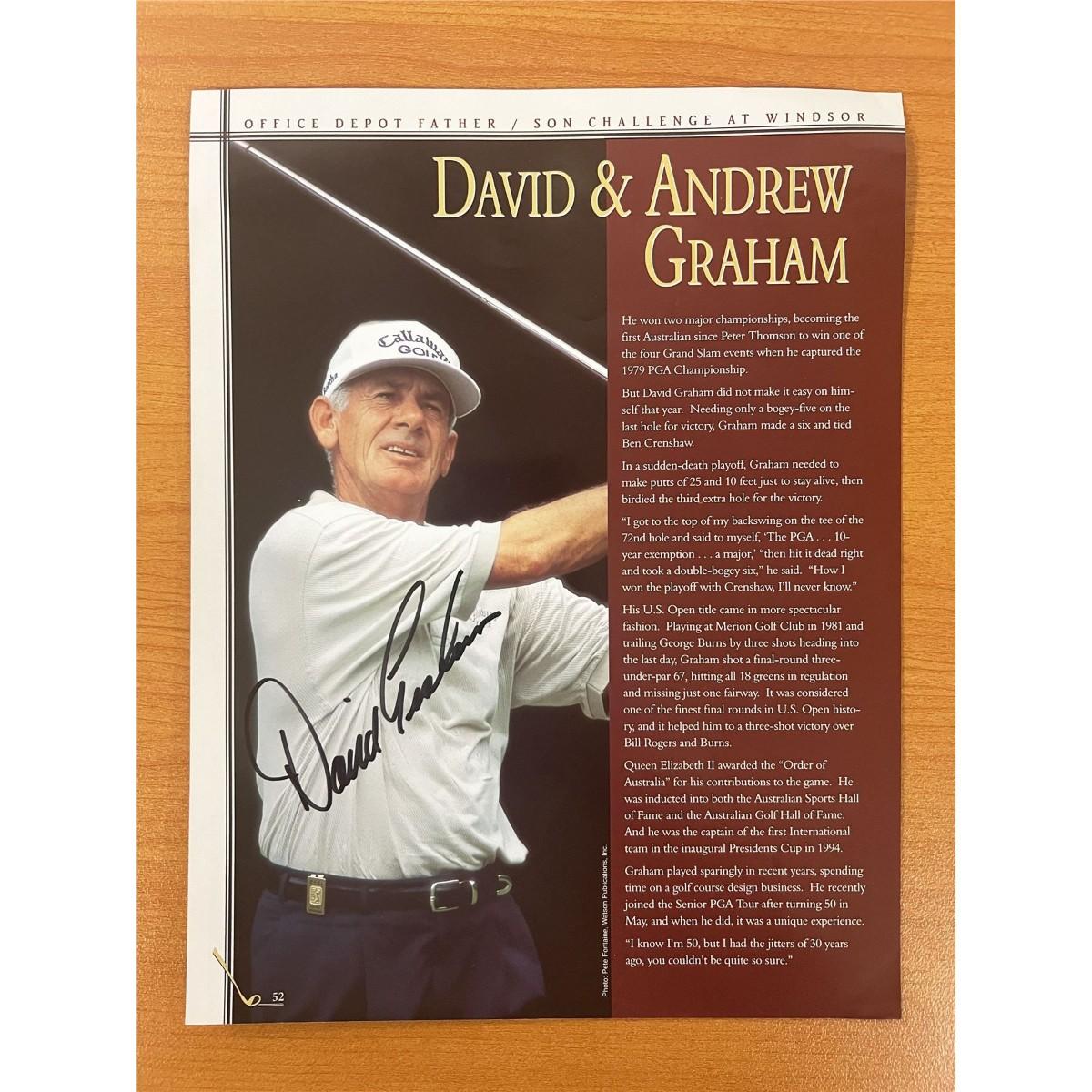David Graham signed Office Depot Father/Son Challenge profile page ...