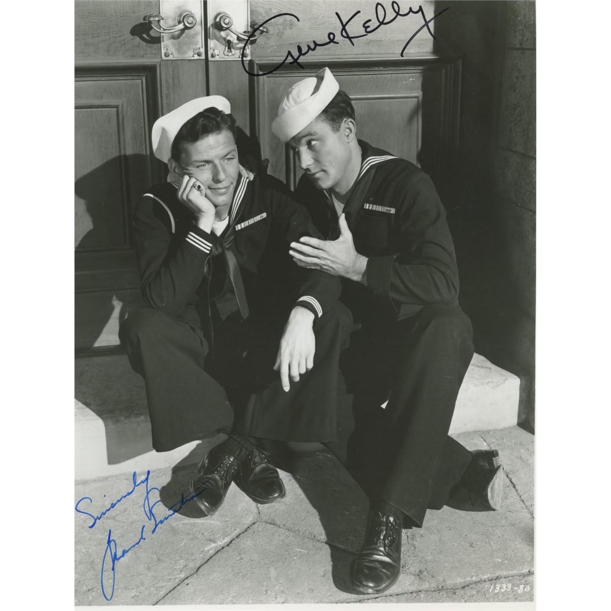 Frank Sinatra/ Gene Kelly signed movie photo. GFA Authenticated ...