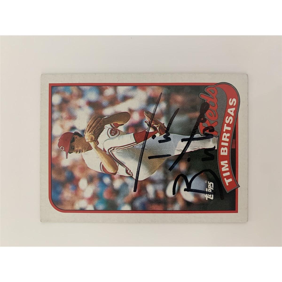 Tim Birtsas signed baseball card | EstateSales.org