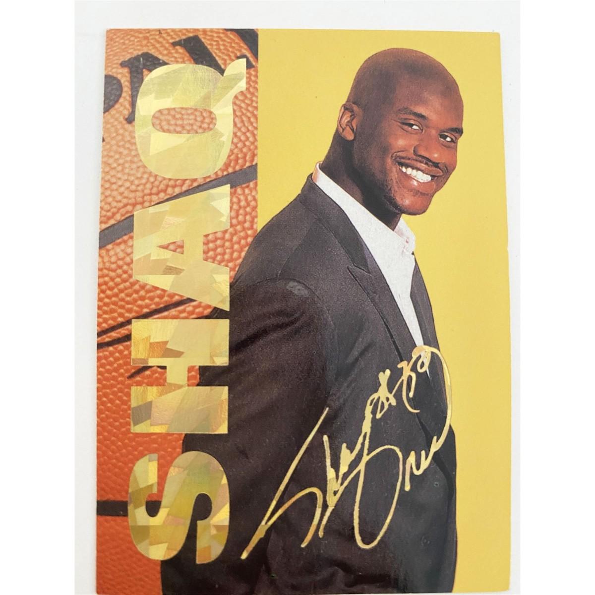 Shaq Facsimile Signed Basketball Card | EstateSales.org