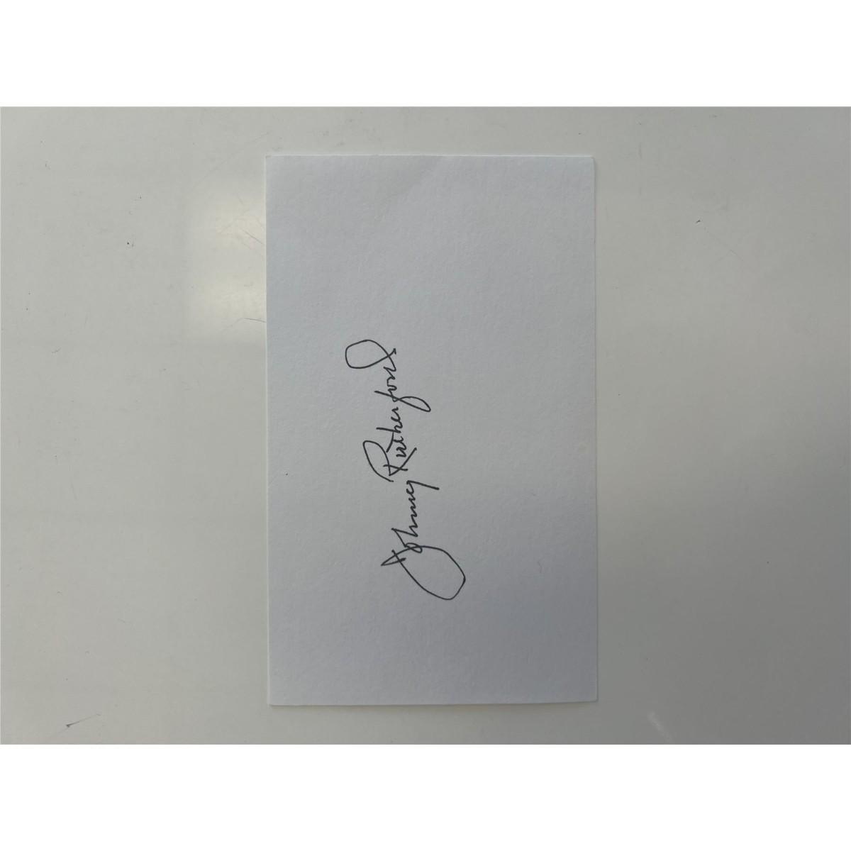 Indy Race Car driver Johnny Rutherford original signature | EstateSales.org