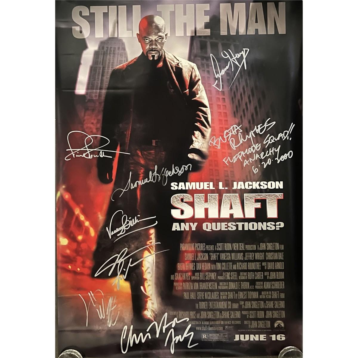 Shaft original 2000 cast signed movie poster | EstateSales.org