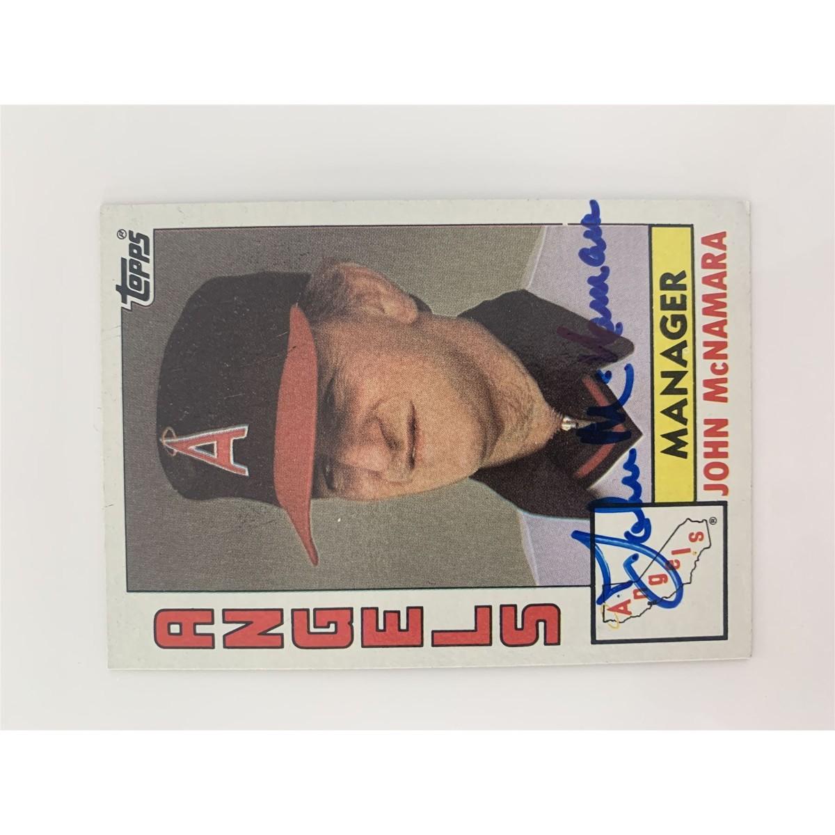 John McNamara signed baseball card | EstateSales.org