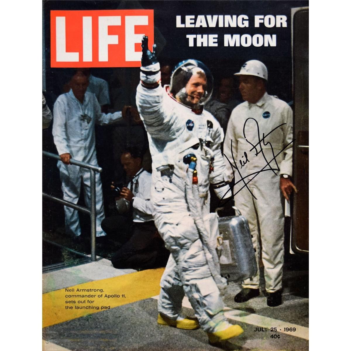 Neil Armstrong signed Life Magazine | EstateSales.org