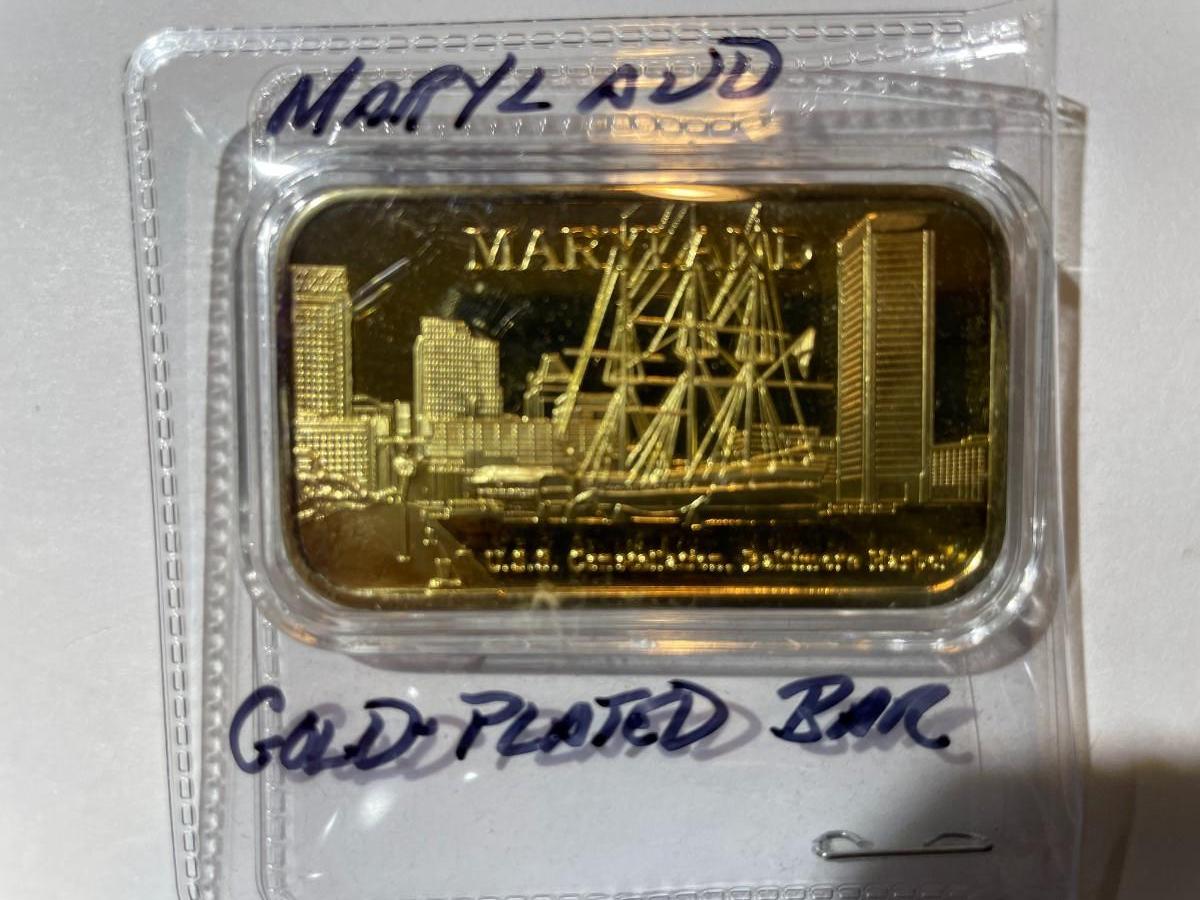 Vintage Maryland 18k Gold-Plated Bar as Pictured. | EstateSales.org
