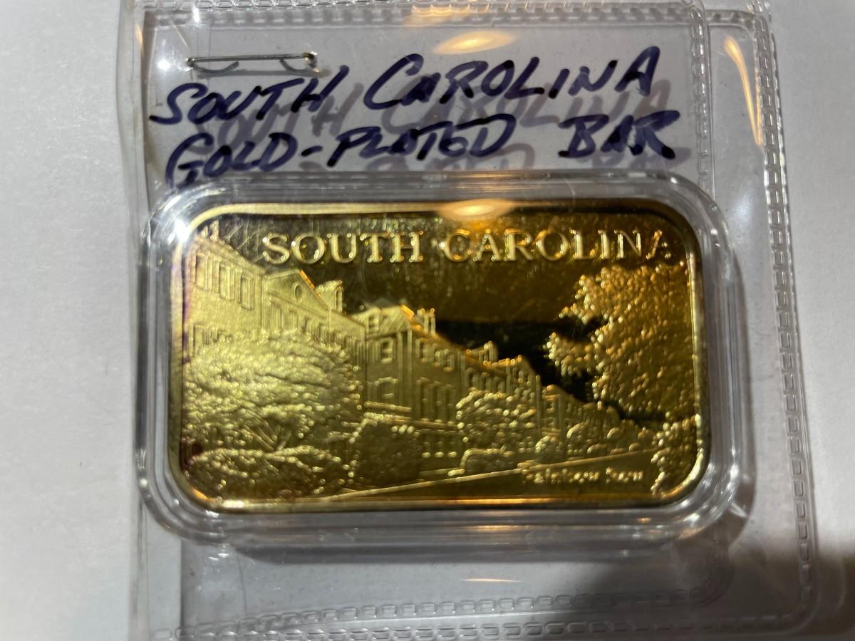 Vintage South Carolina 18k Gold-Plated Bar as Pictured. | EstateSales.org