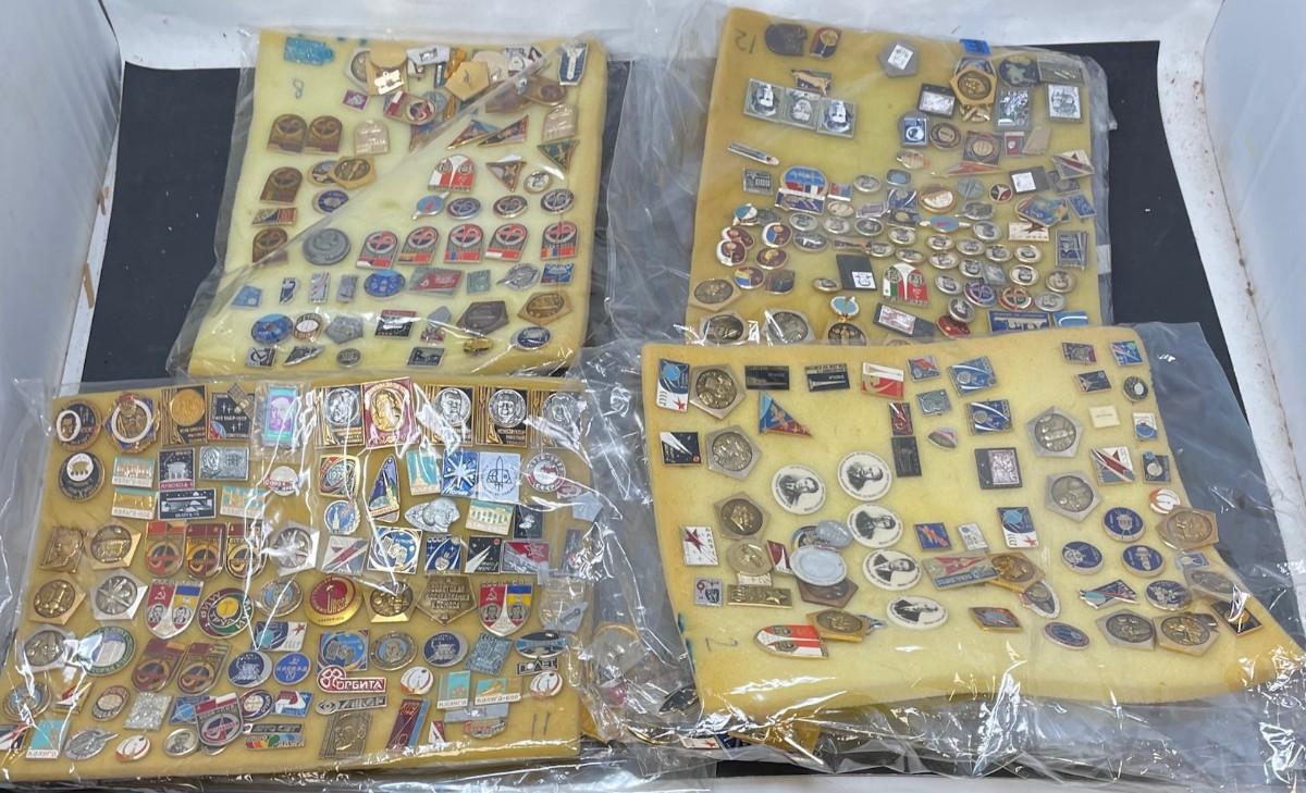 Large Collection of Soviet Union Space Pins (1200) | EstateSales.org