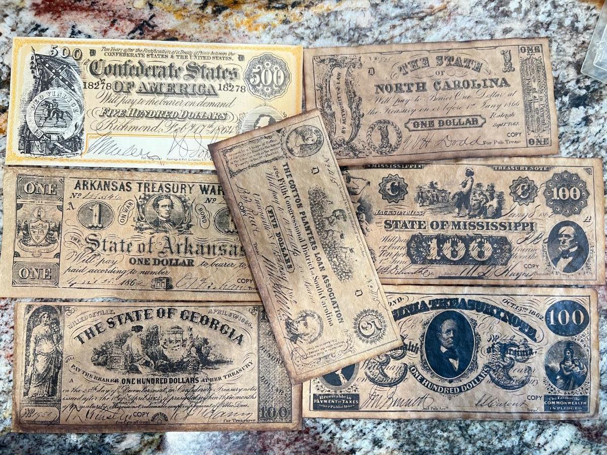 Reproduction Confederate currency | EstateSales.org