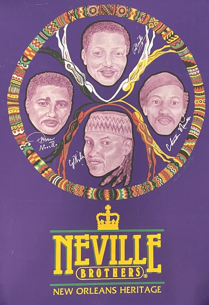 The Neville Brothers signed poster | EstateSales.org