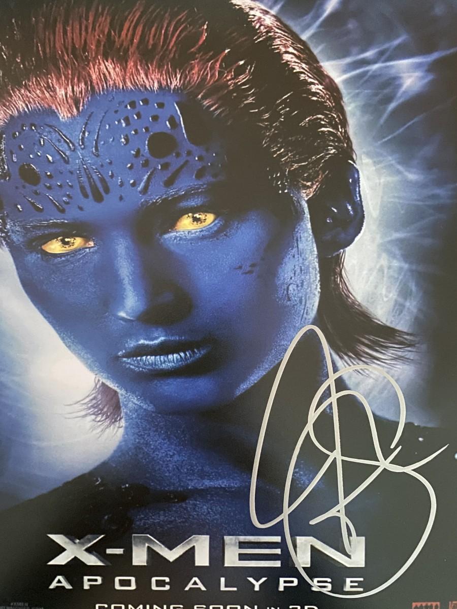 X-Men: Apocalypse Jennifer Lawrence signed movie photo | EstateSales.org