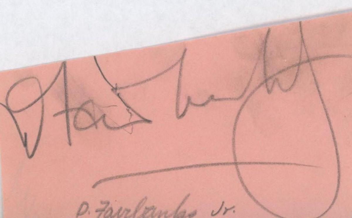 Douglas Fairbanks Jr. signature cut. GFA Authenticated | EstateSales.org