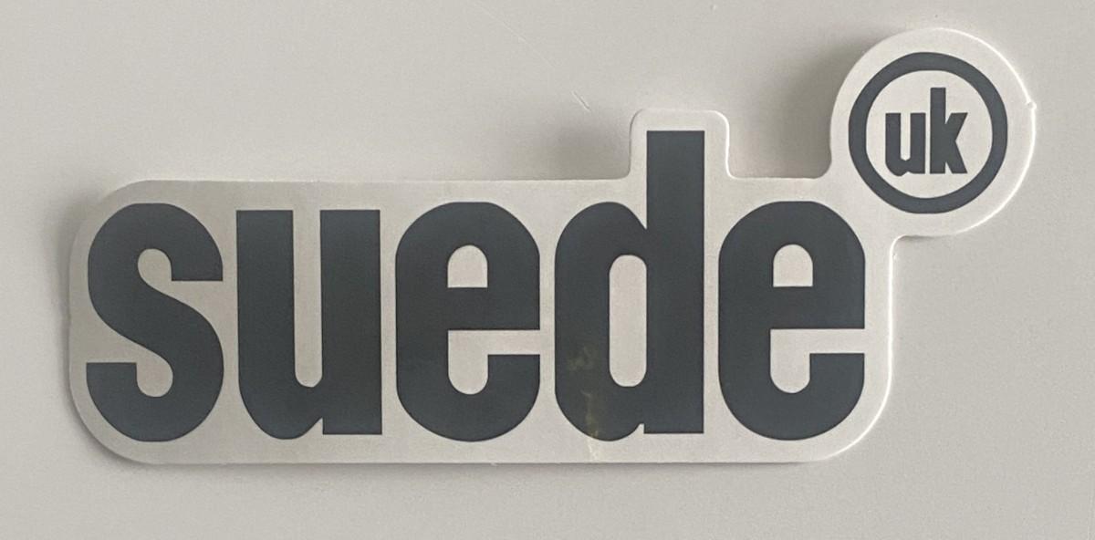 Suede logo sticker | EstateSales.org