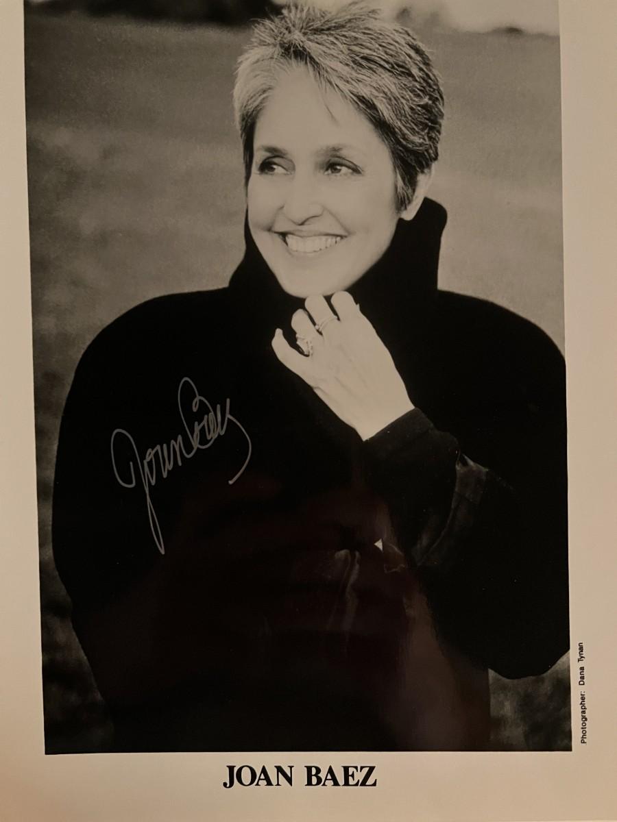 Joan Baez facsimile signed photo. 8x10 inches | EstateSales.org