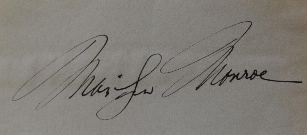 Marilyn Monroe signed slip | EstateSales.org Marilyn Monroe signed slip | EstateSales.org